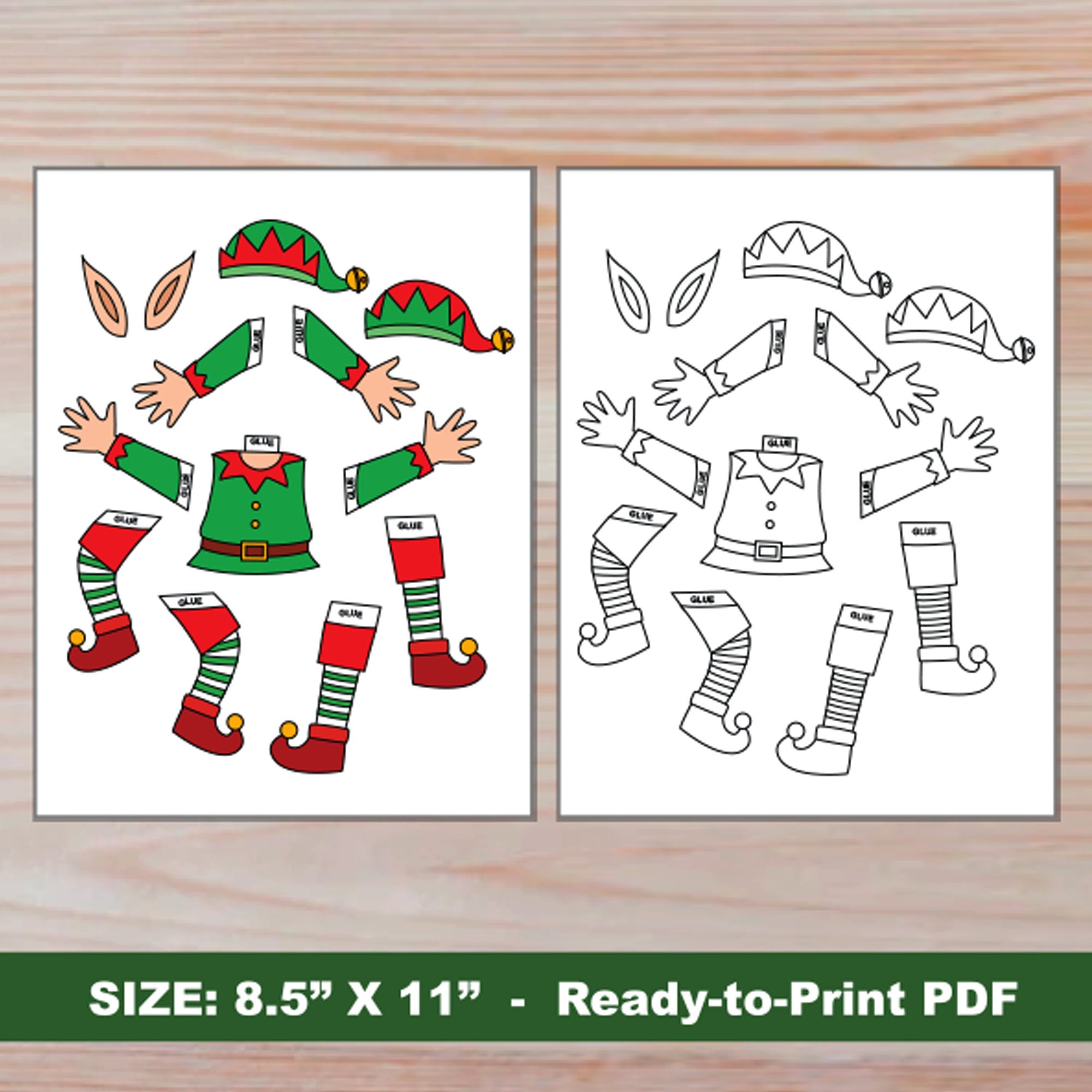 Christmas Craft for Kids Elf Yourself DIY Christmas Paper - Etsy