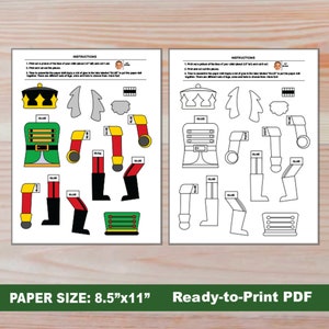 Christmas Craft for Kids | Build-a-nutcracker Christmas Paper Craft ...