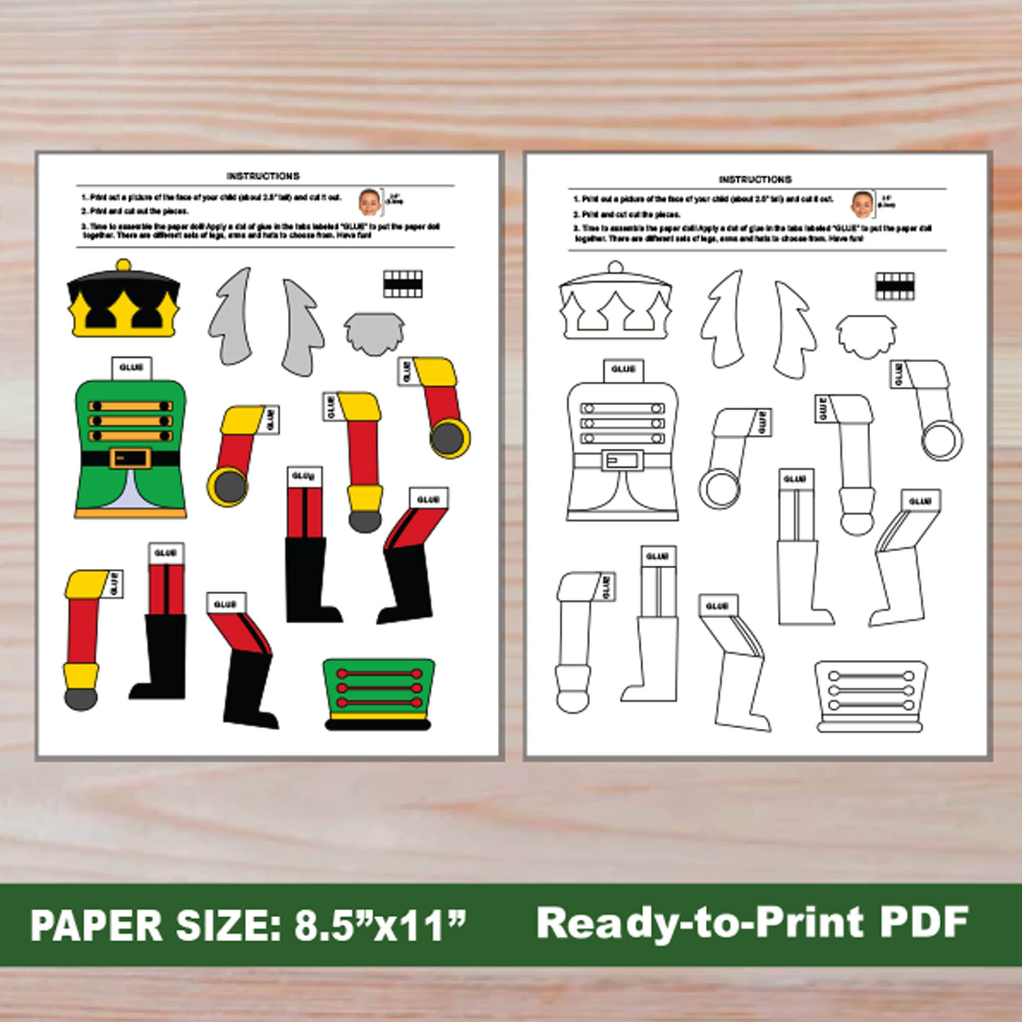 Christmas Craft for Kids BUNDLE Santa Nutcracker & Elf - Etsy