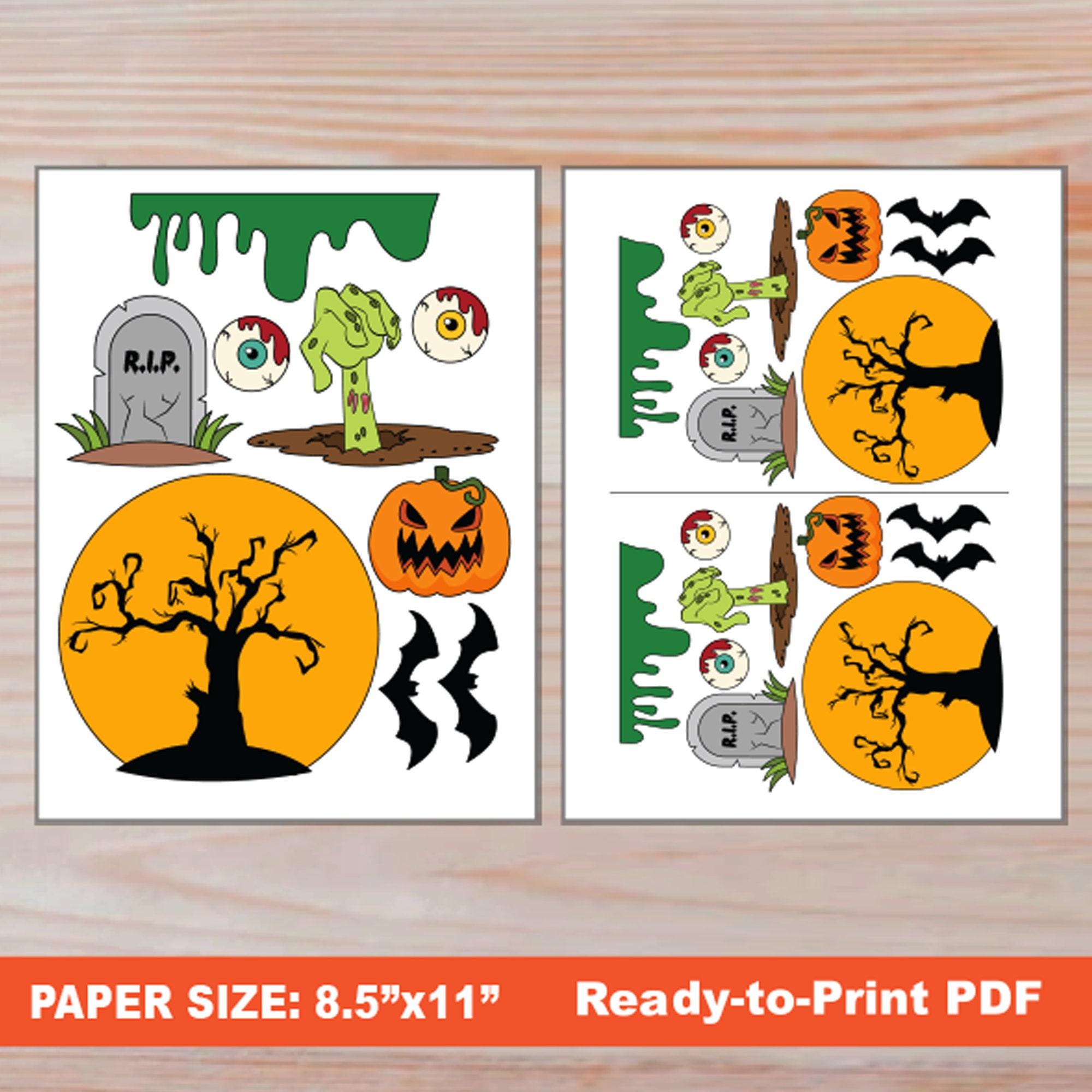 Build-a-zombie Face Photo Craft Halloween Craft for Bulletin Board ...