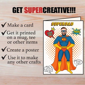 Super Dad Add Your Own Photo Picture | PNG Superdad Hero Clipart ...