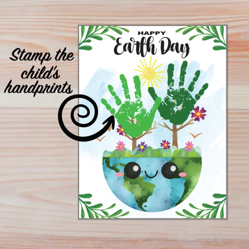 Earth Day Handprint Art Craft BUNDLE PRINTABLE Earth Day - Etsy
