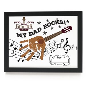 Father's Day Handprint Art | Acoustic Guitar | Handprint Craft for Kids ...