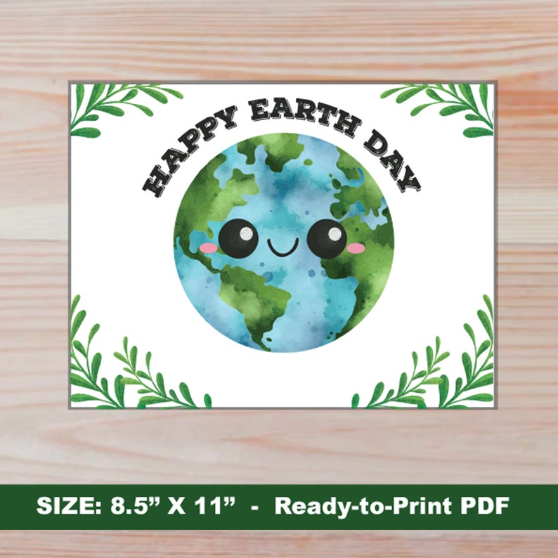 Earth Day Handprint and Footprint Art Craft PRINTABLE Earth Day ...