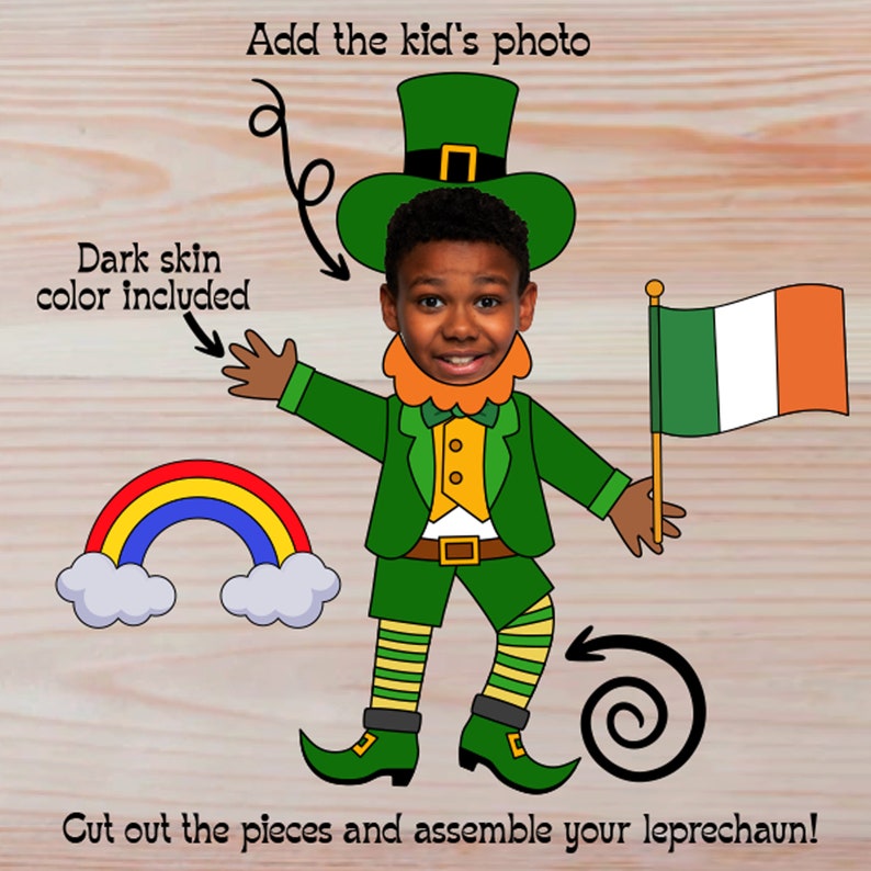 St Patrick's Day Craft for Bulletin Board Leprechaun Yourself Face ...