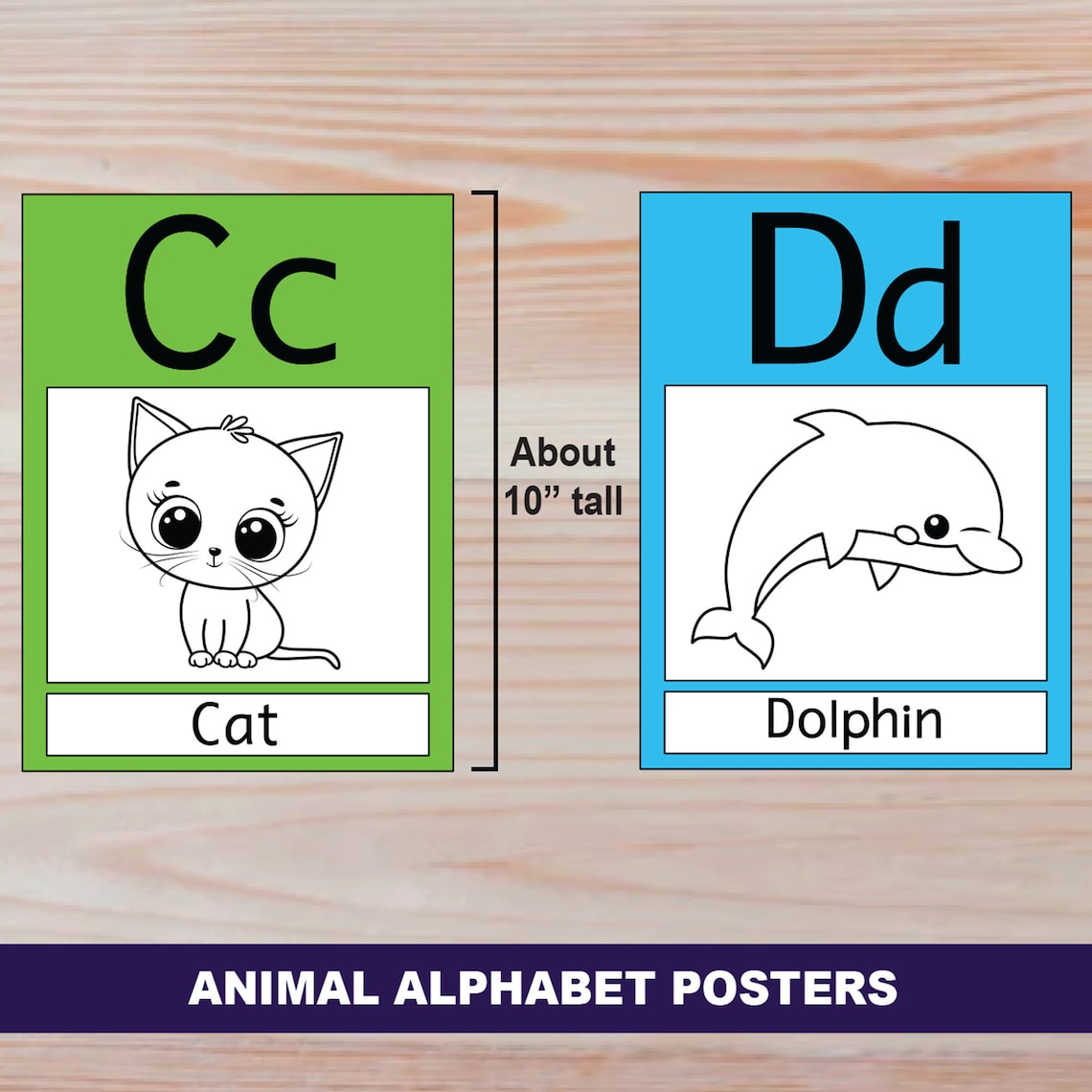 Alphabet Posters PRINTABLE RAINBOW Bright Colors - Etsy