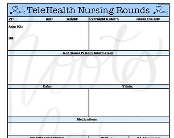 CNA Patient Task List/report Sheet for 6 Patients Orange - Etsy