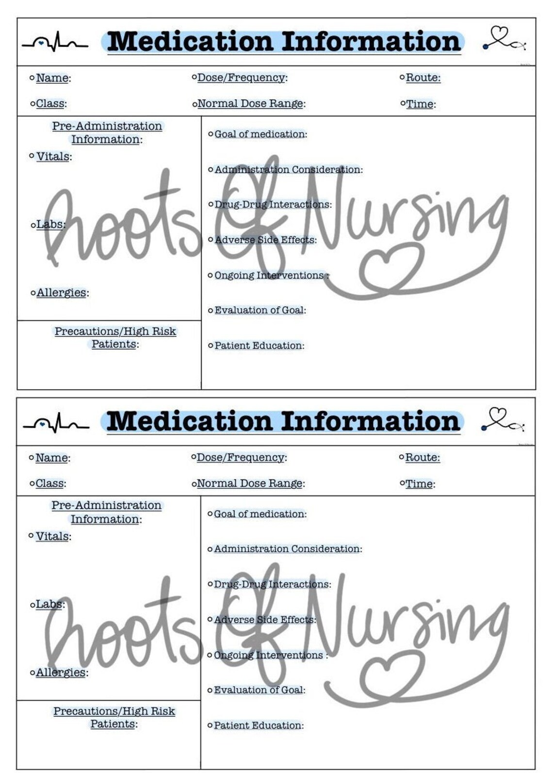 Medication Administration med Pass Organizer for Nursing | Etsy