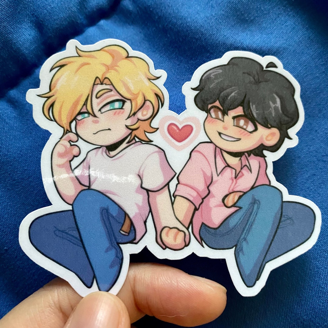 Banana Fish Ash X Eiji Chibi Anime Sticker - Etsy Australia