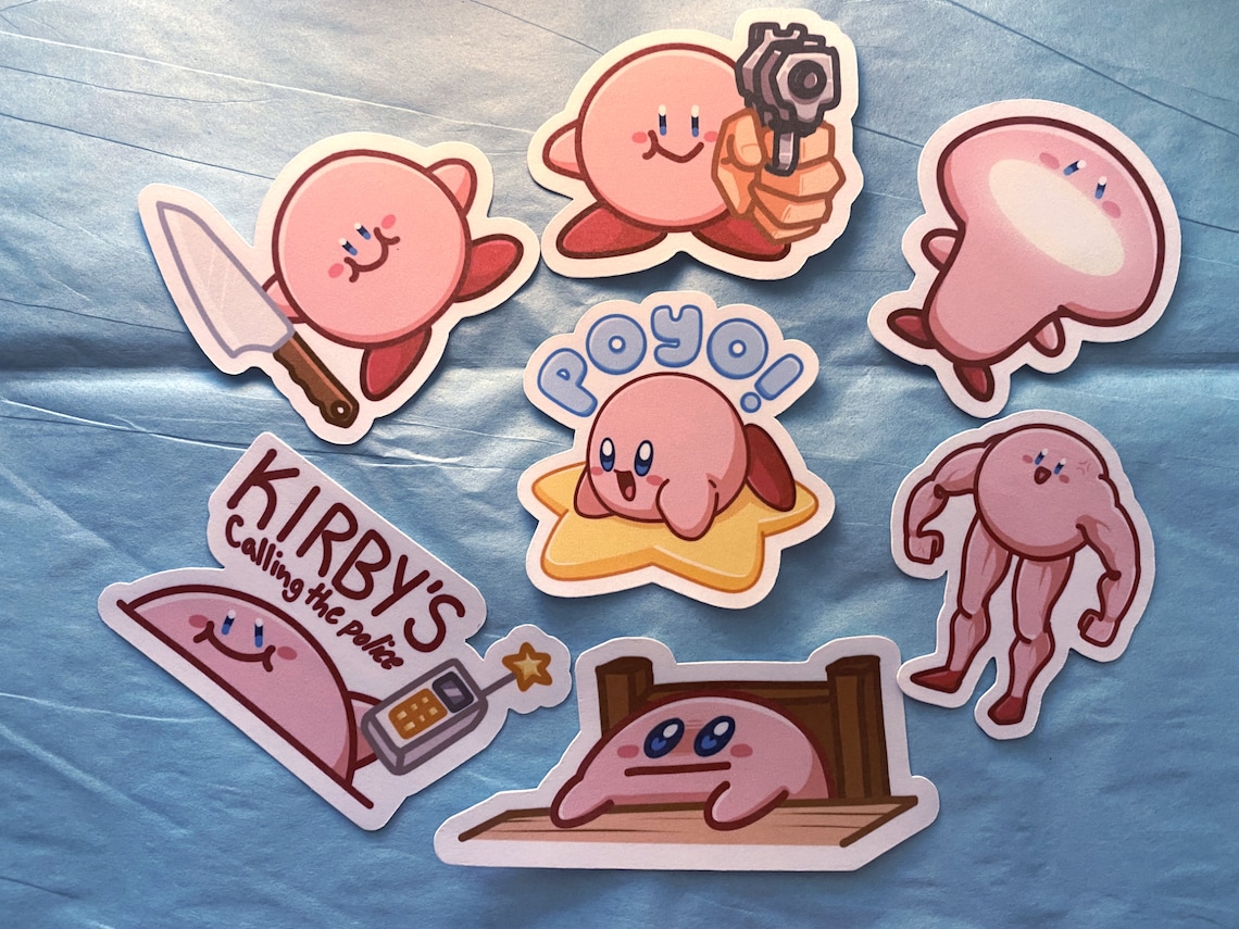 Kirby Stickers mostly Memes - Etsy