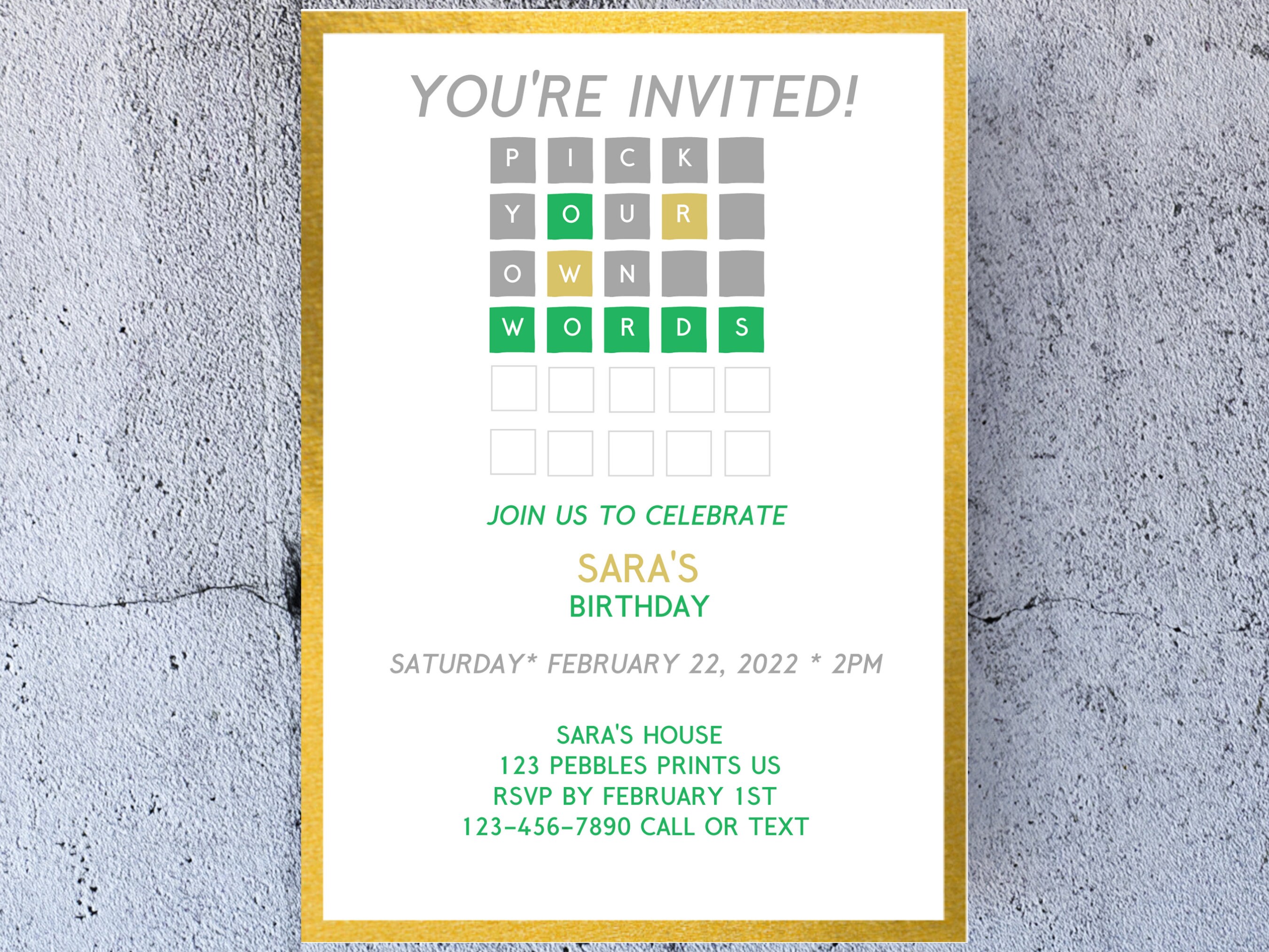 Custom Wordle Wordle Inspiration Custom Invitation Birthday - Etsy