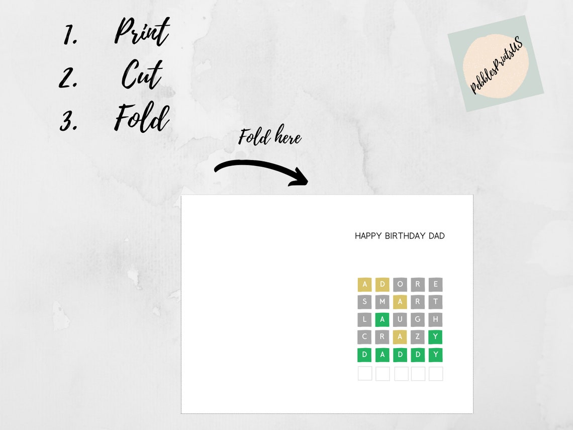 Wordle Birthday Card for Dad Birthday Card for Dad Funny - Etsy