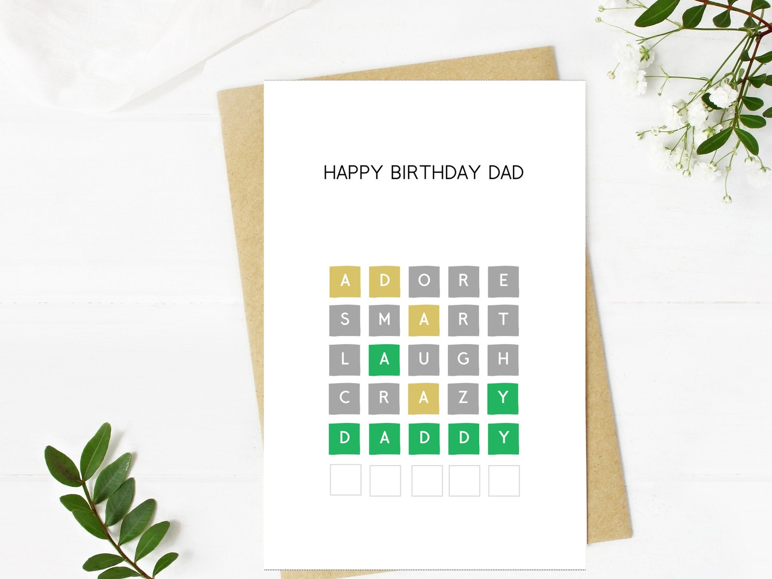 Wordle Birthday Card for Dad Birthday Card for Dad Funny - Etsy