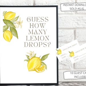 Guess How Many Lemon Drops Sign She Found Her Main Squeeze - Etsy