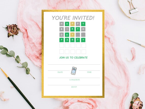 Happy Birthday Invitations Wordle Birthday for Friend Wordle | Etsy