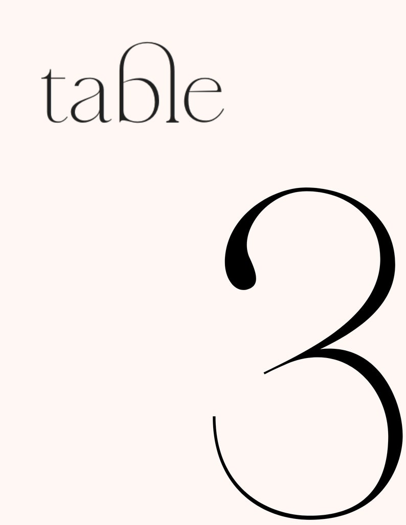Table Numbers Template Cards 7x5 CANVA Template INSTANT DOWNLOAD - Etsy