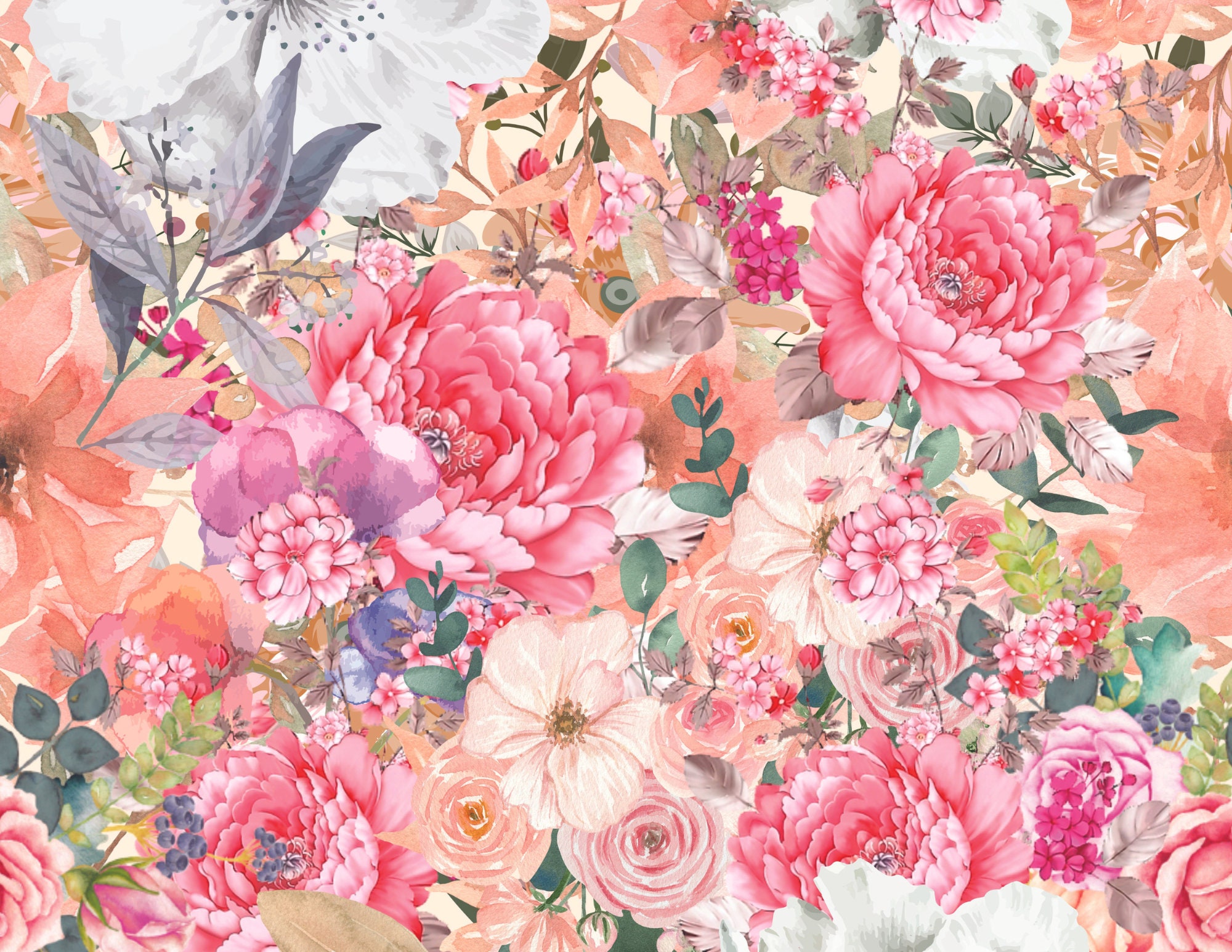 Printable Quilted Floral, Flowers, Spring, Floral, Flowers, Junk ...