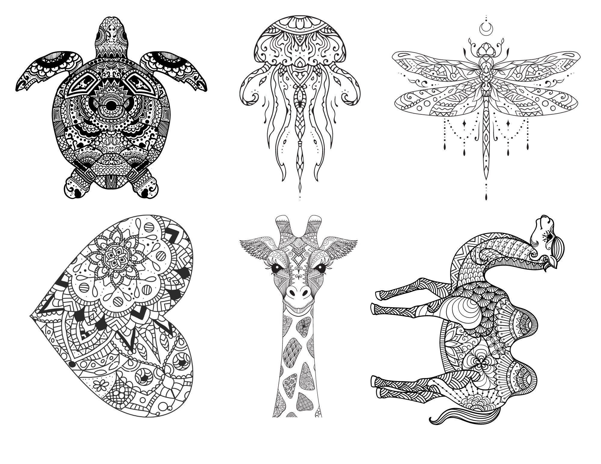 Printable Color Your Own Mandala Junk Journal Scrapbook Kit Matching ...