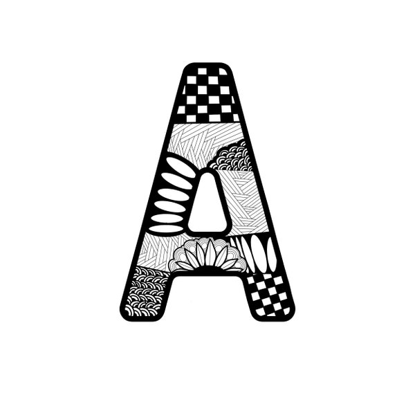 Zentangle Alphabet - Etsy