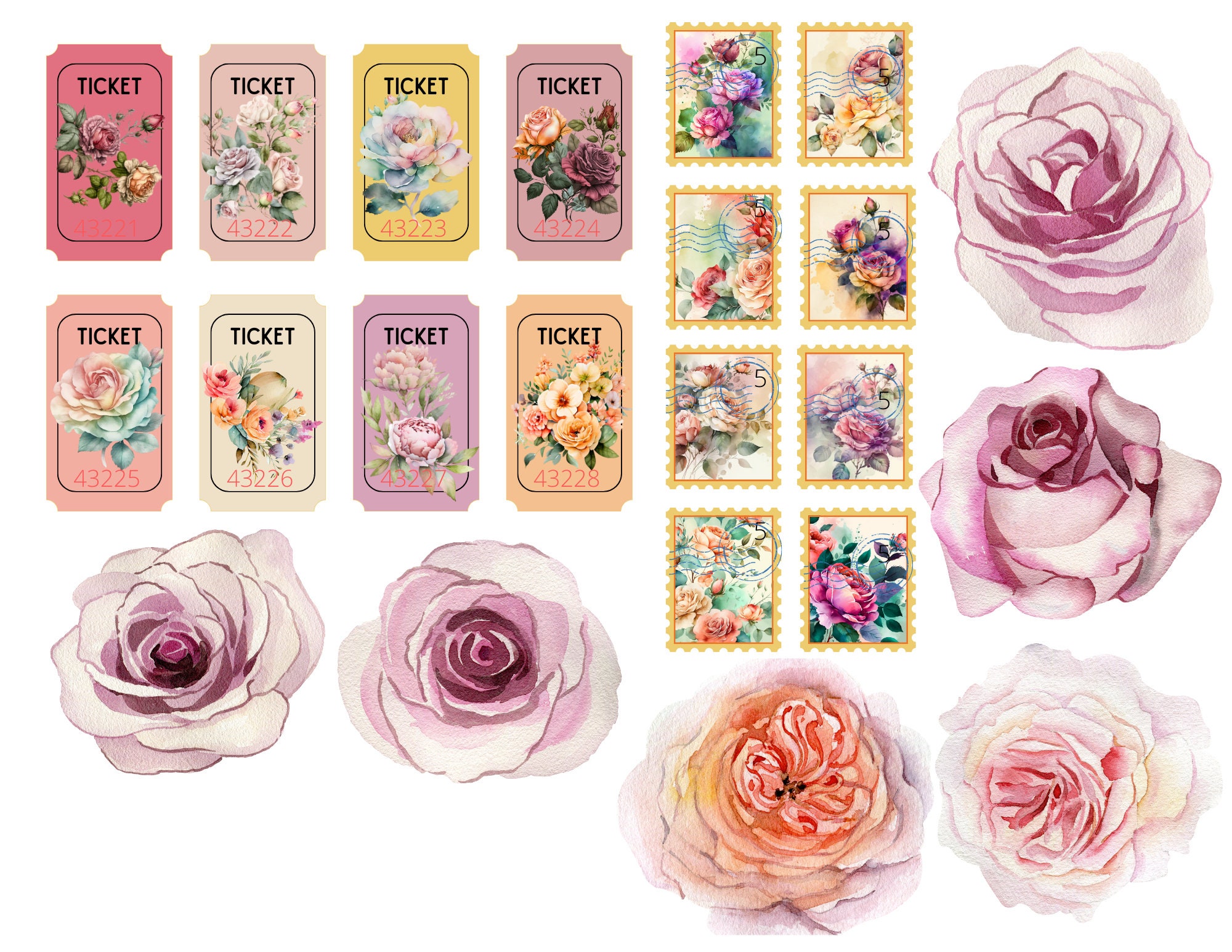 Printable Floral Beauty Junk Journal Scrapbook Kit Matching - Etsy