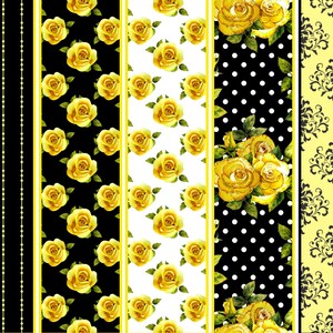 Printable Yellow and Black Roses Junk Journal, Ephemera, Scrapbooking ...