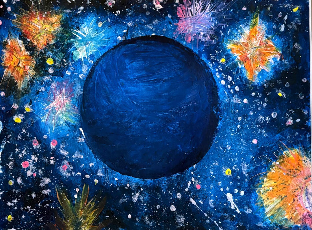 Print of Neptune Painting - Etsy