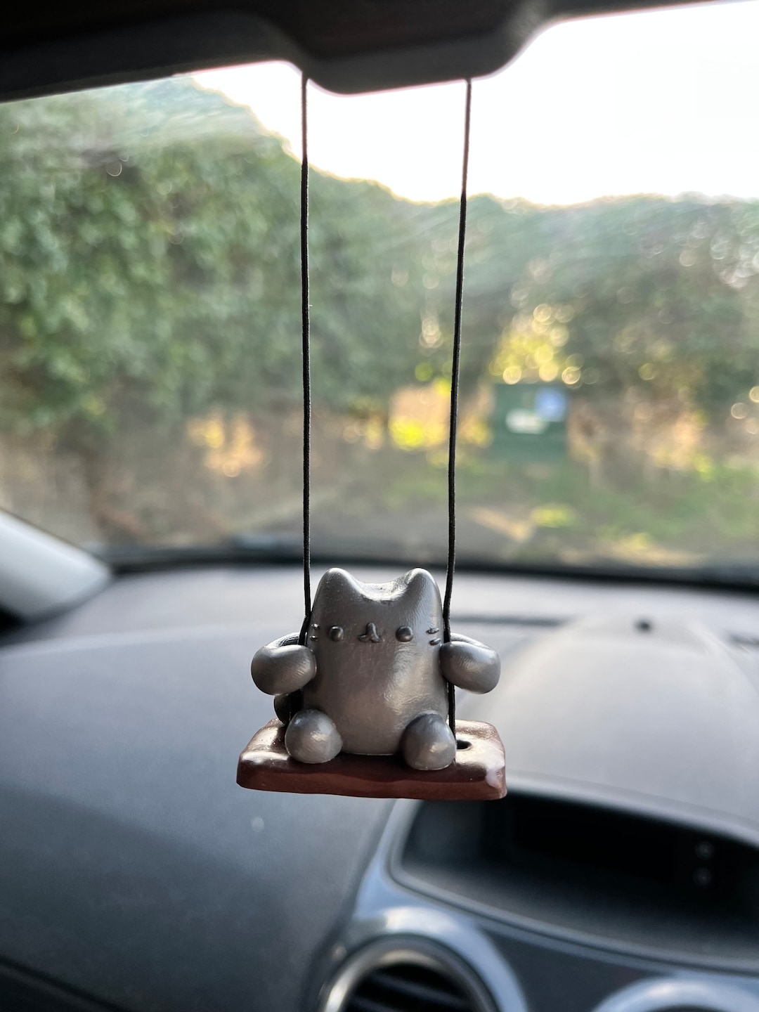 Swinging Pusheen Car Figurine, Cute Car Accessory, Cat Lover Gift, Rear ...