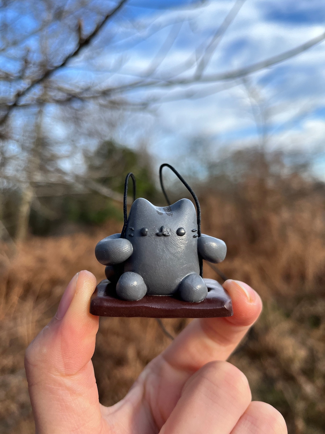 Swinging Pusheen Car Figurine, Cute Car Accessory, Cat Lover Gift, Rear ...