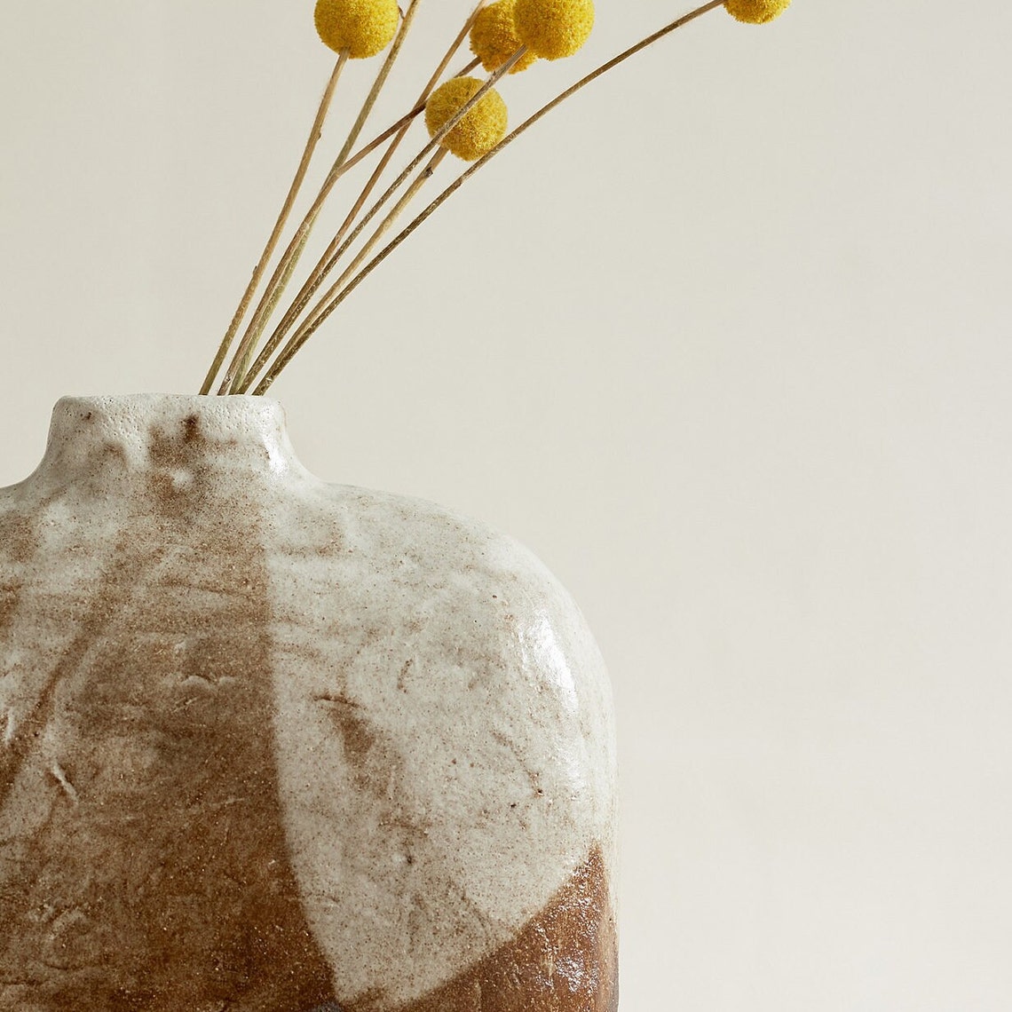 Flask Vase Hand-built With Black Stoneware Pre-order - Etsy