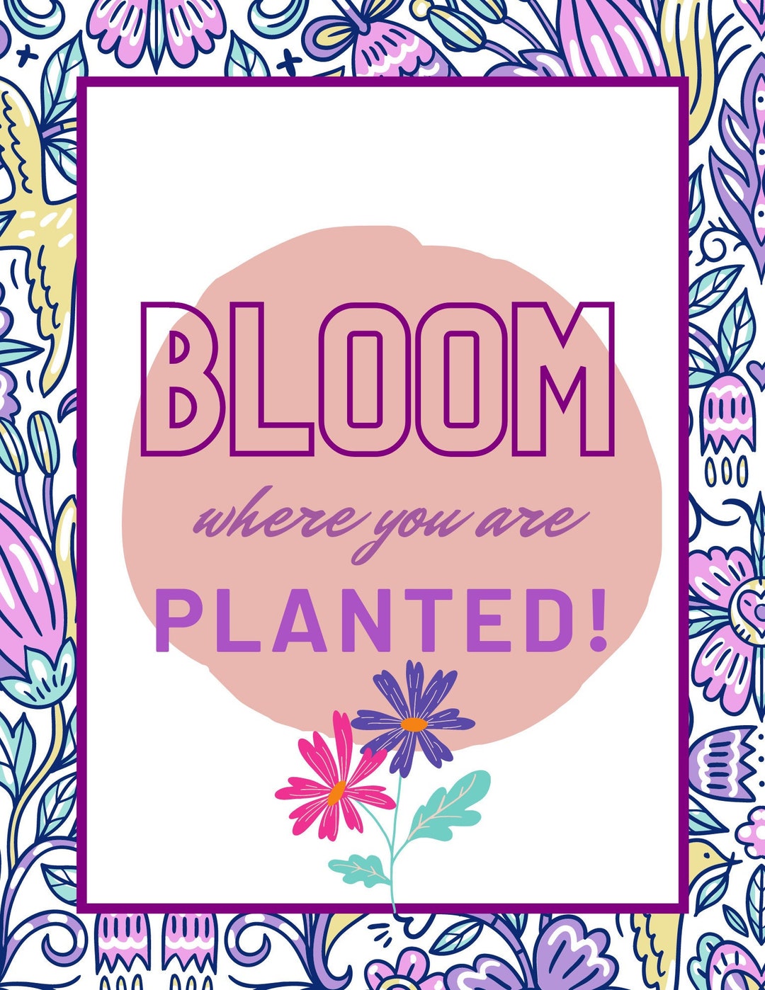 Floral Classroom Posters - Etsy