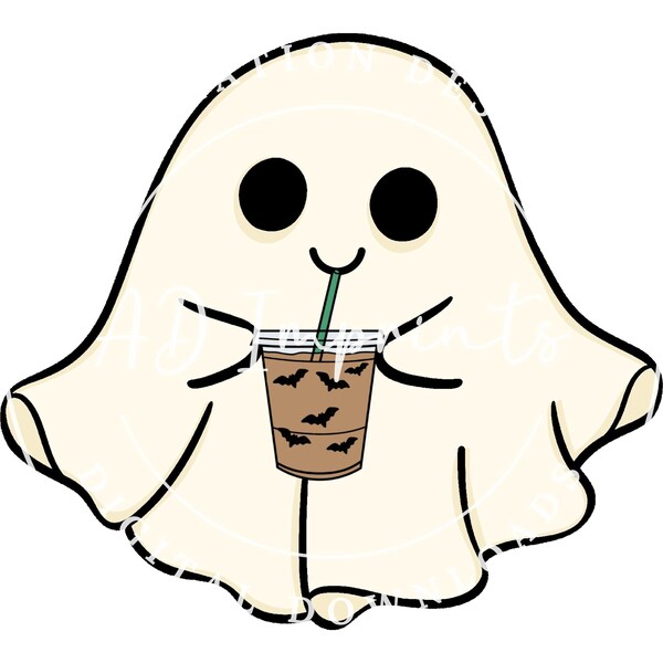 Ghost Drink Coffee Clipart - Etsy