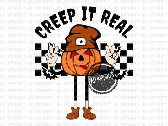 Creep It Real Pumpkin SVG Jacko Lantern PNG Retro - Etsy