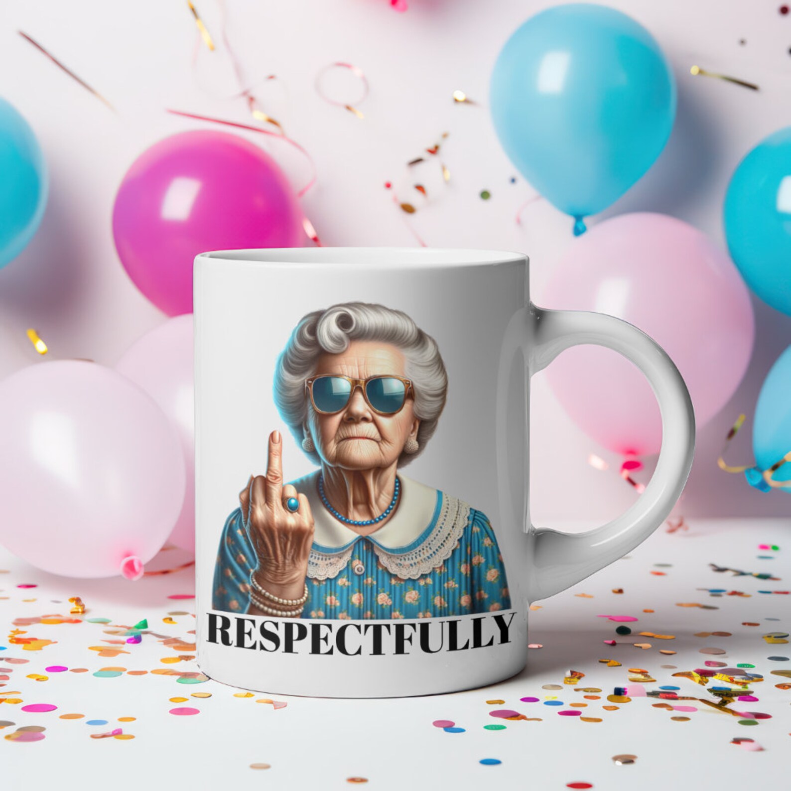 Respectfully PNG Middle Finger PNG Trendy Vintage Retro Housewife Funny ...