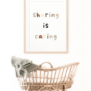 Sharing is Caring Print | Kids Printable Art | Nursery Printable ...