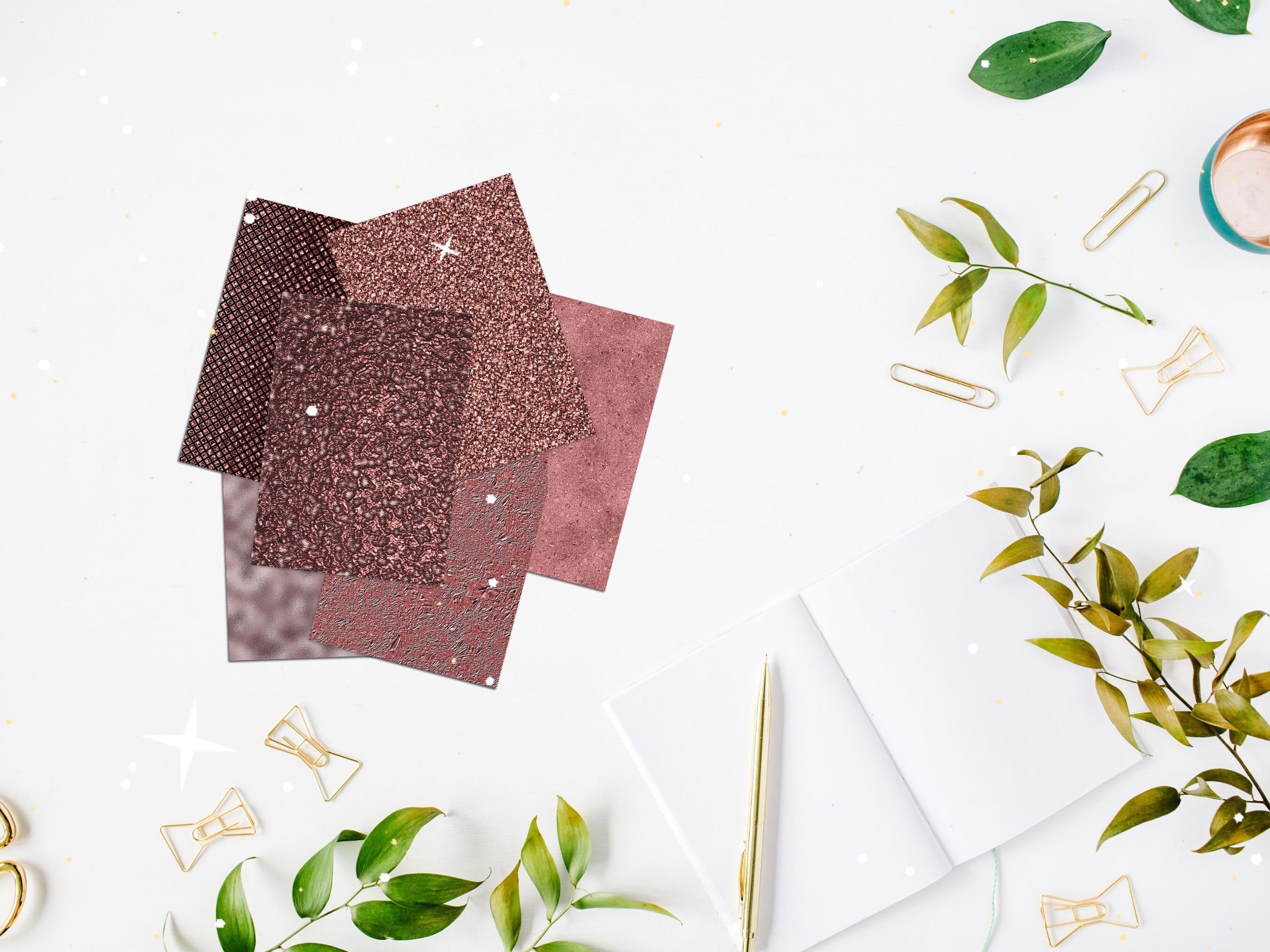 Rose Gold Digital Paper Pack V3 Rose Gold Glam Texture - Etsy