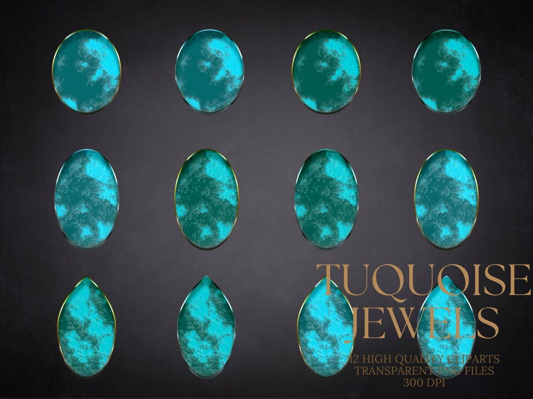 Turquoise Jewels | Turquoise Gemstones PNG | Western Jewelry Clipart ...