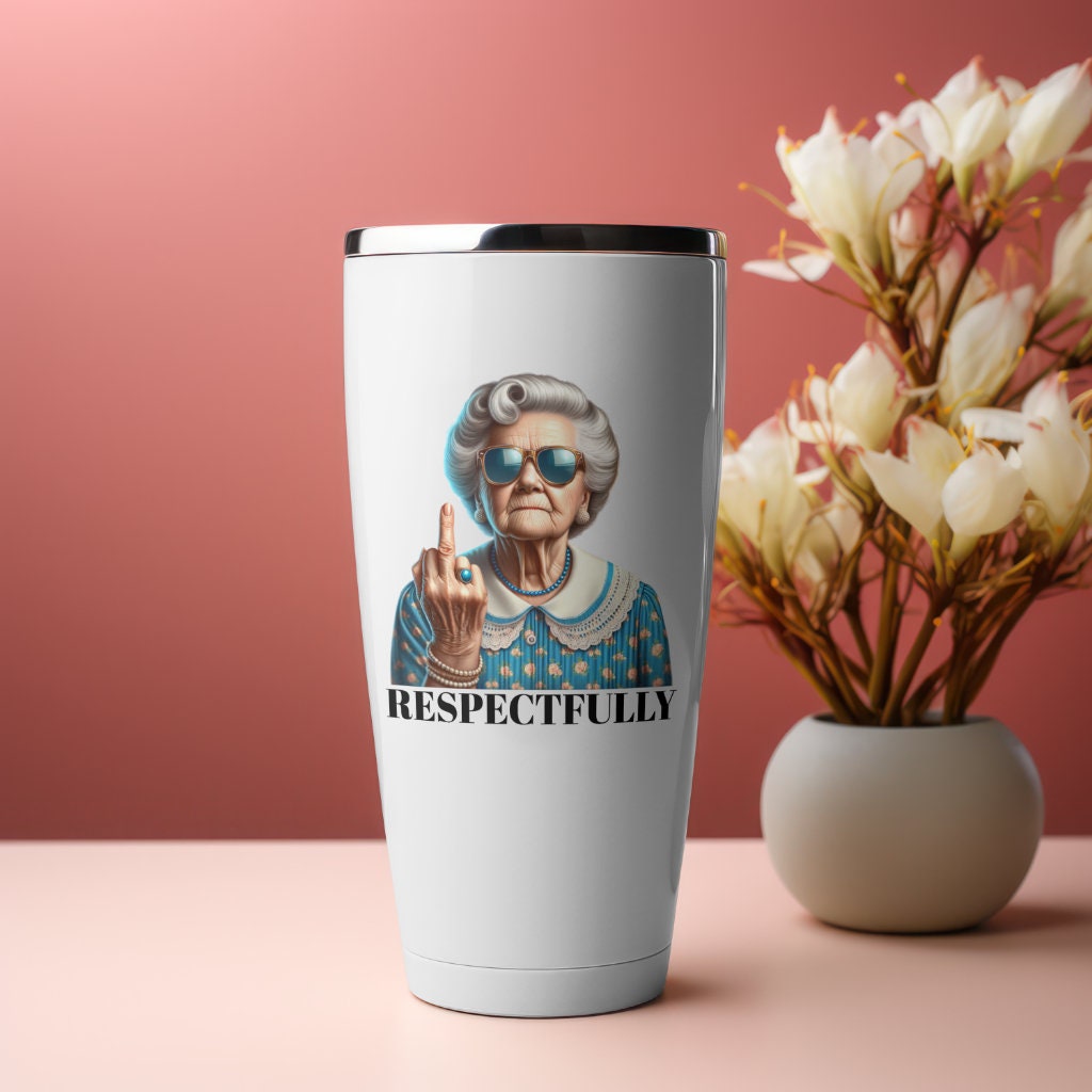 Respectfully PNG Middle Finger PNG Trendy Vintage Retro Housewife Funny ...