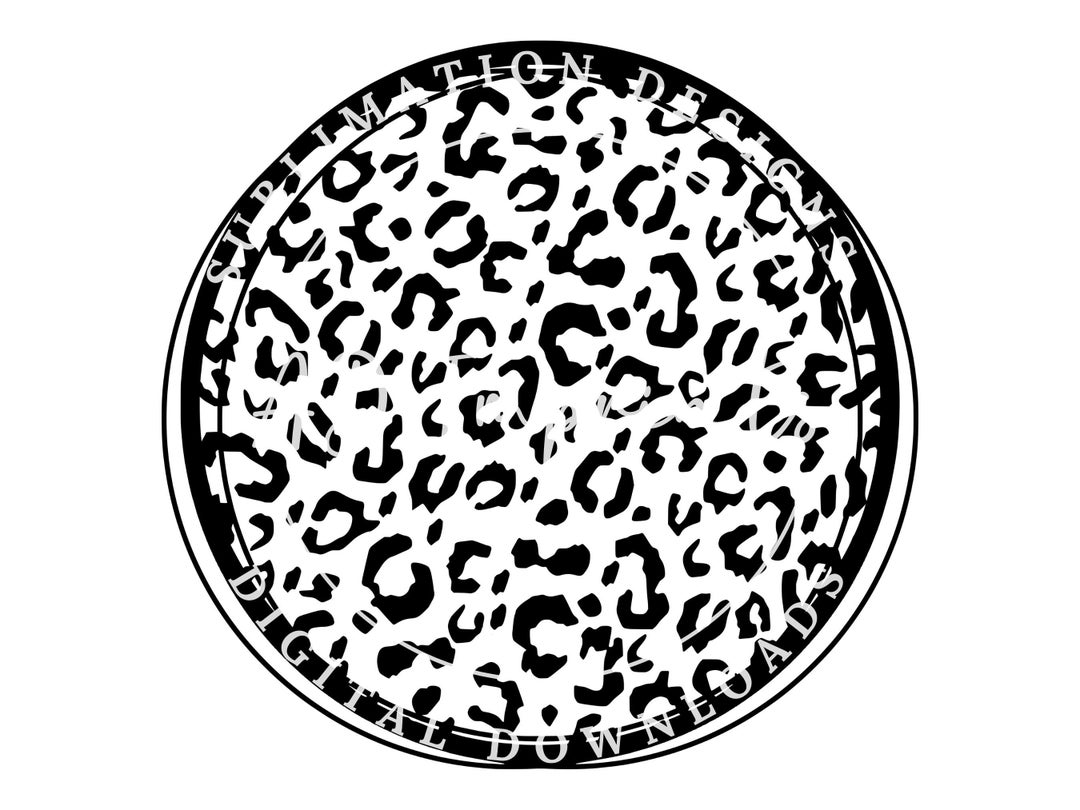 Leopard Circle Frame Sublimation PNG | Cheetah Spots SVG | Leopard ...