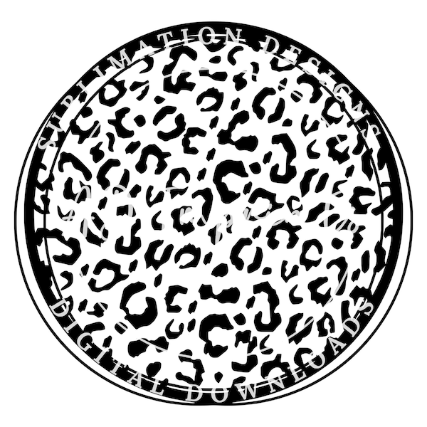 Leopard Circle Svg - Etsy
