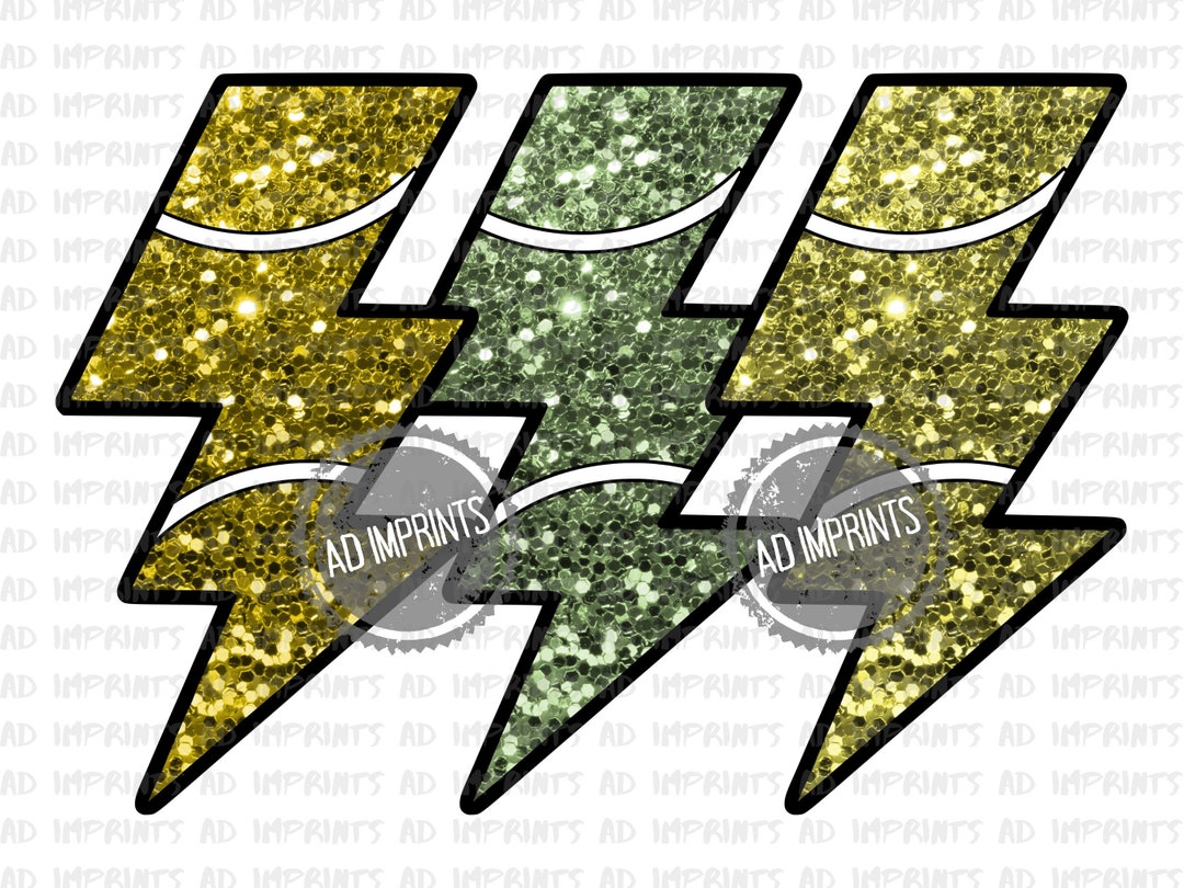 Tennis Ball Lightning Bolt PNG Glitter Lightning Bolt - Etsy