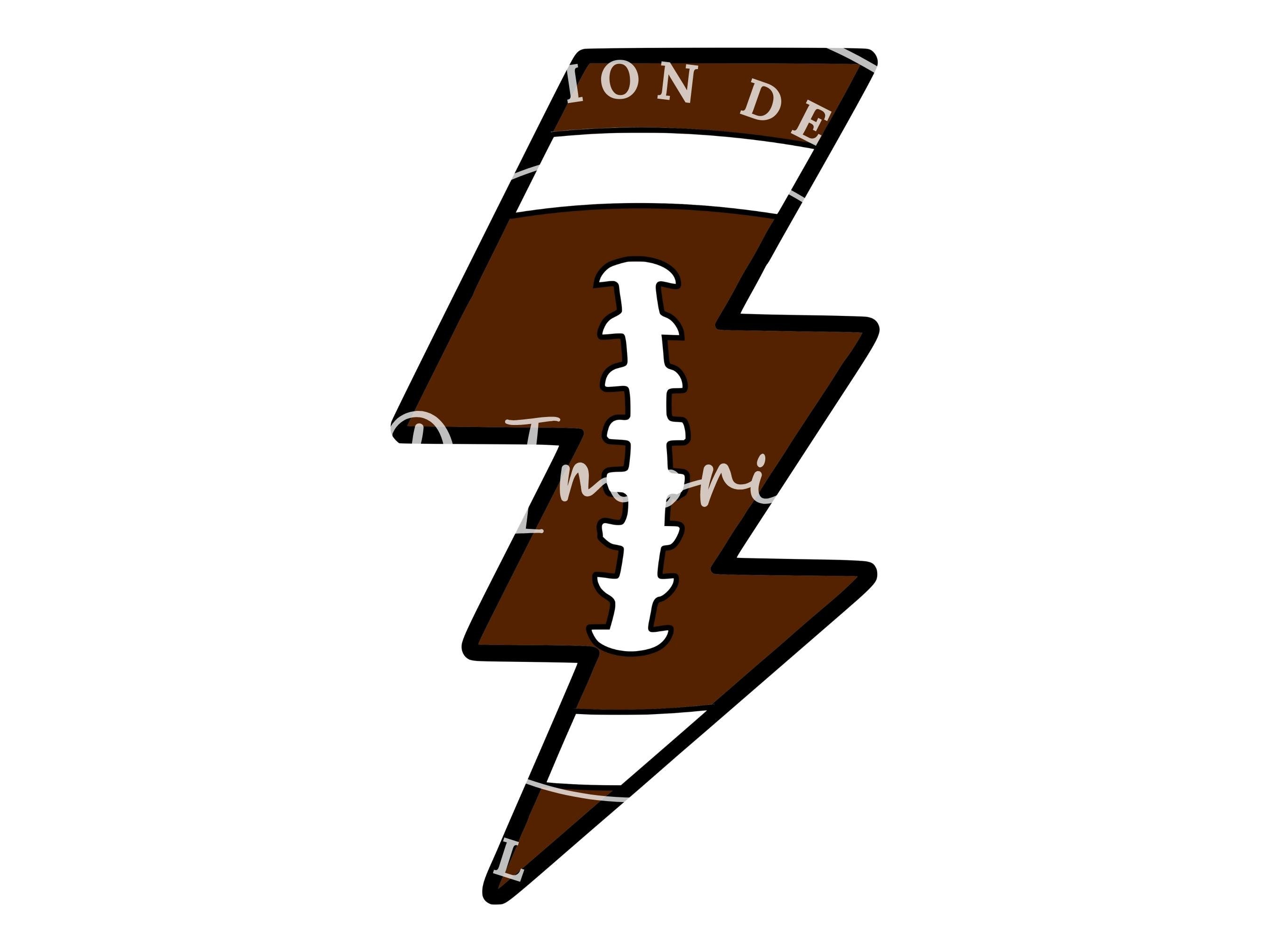 Football Lightning Bolt SVG | Dxf Cut File | Lightning Bolt Clipart ...