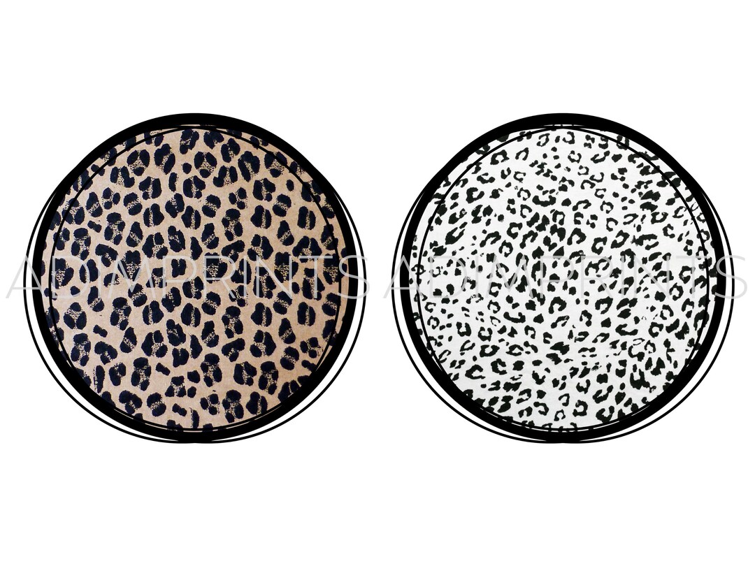 Leopard Round Sublimation Frame PNG Bundle Leopard Circle - Etsy