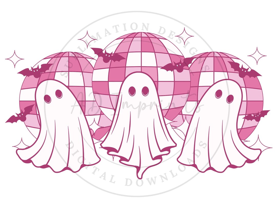 Retro Ghost Svg Funny Halloween Cricut Cut File Ghost Girl Pink ...