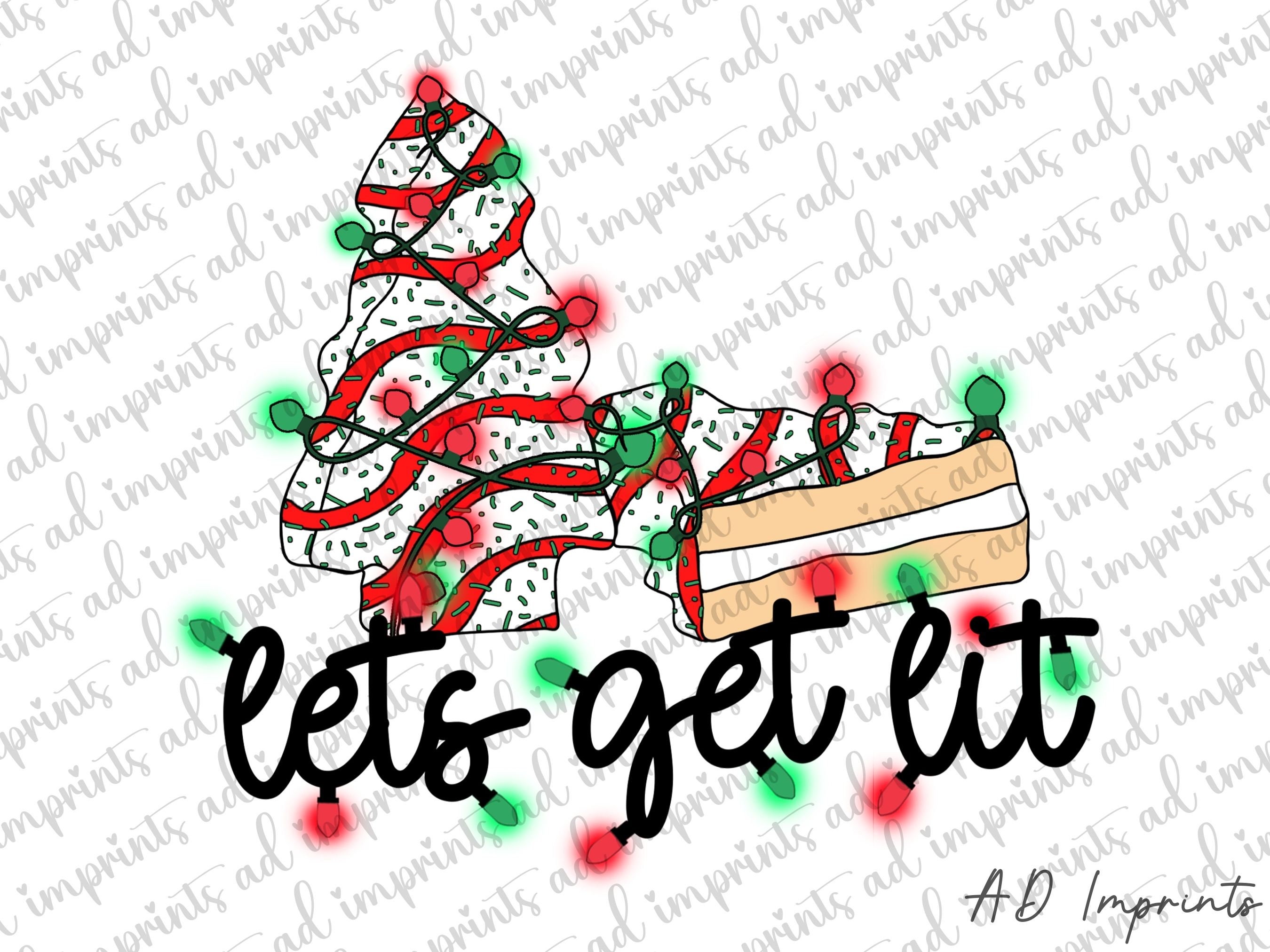 Let's Get Lit PNG Holiday Lights PNG Christmas Tree - Etsy