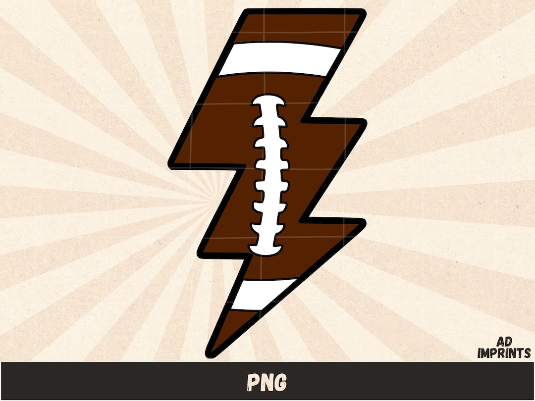 Football Lightning Bolt SVG Dxf Cut File Lightning Bolt - Etsy