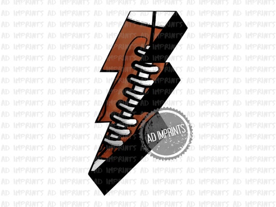 Football Lightning Bolt PNG Sporty Lightning Bolt Clipart - Etsy