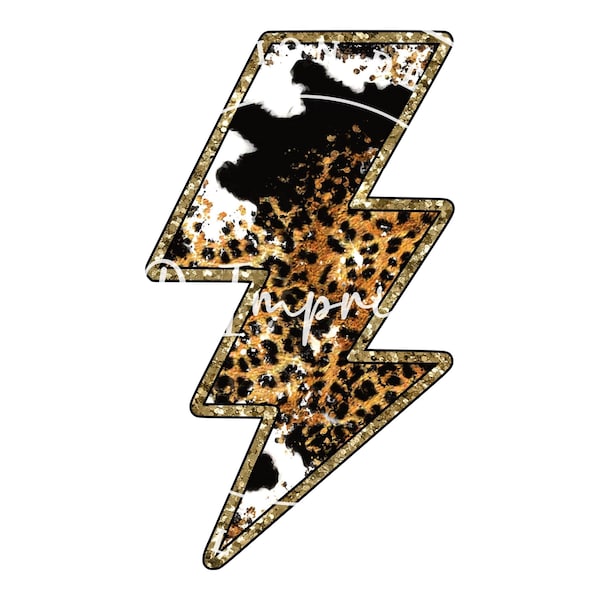Gold Glitter Lightning Bolt Sublimation Design - Etsy