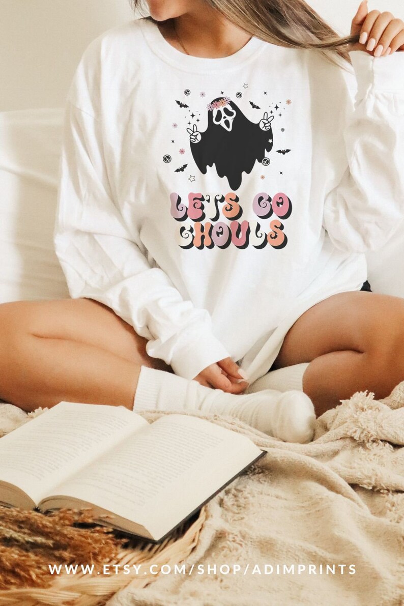 Lets Go Ghouls PNG Spooky Season PNG Retro Halloween - Etsy