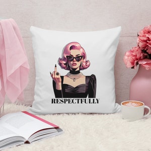Respectfully PNG Middle Finger PNG Trendy Vintage Retro Housewife Funny ...