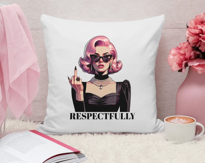 Respectfully PNG Middle Finger PNG Trendy Vintage Retro Housewife Funny ...